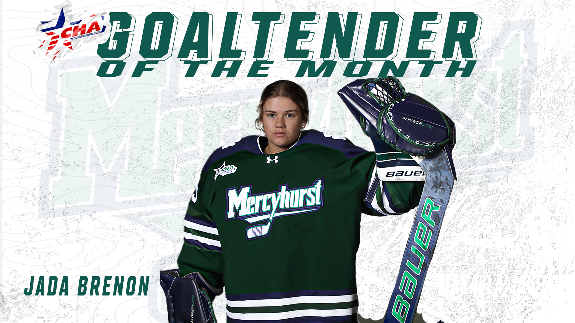 Brenon Named CHA Goalie of the Month - Mercyhurst University Athletics