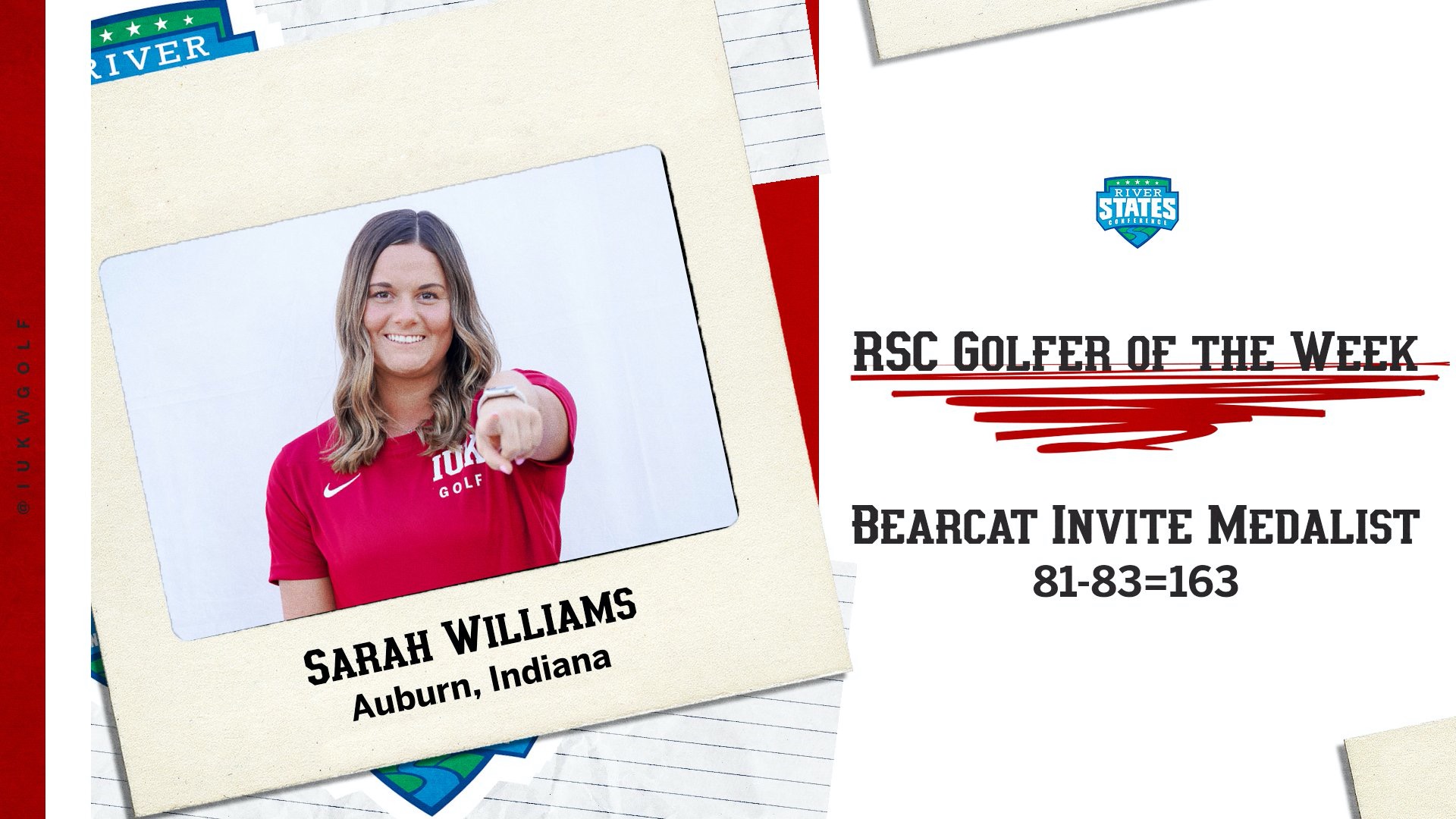 Sarah Williams Named River States Conference Golfer of the Week ...