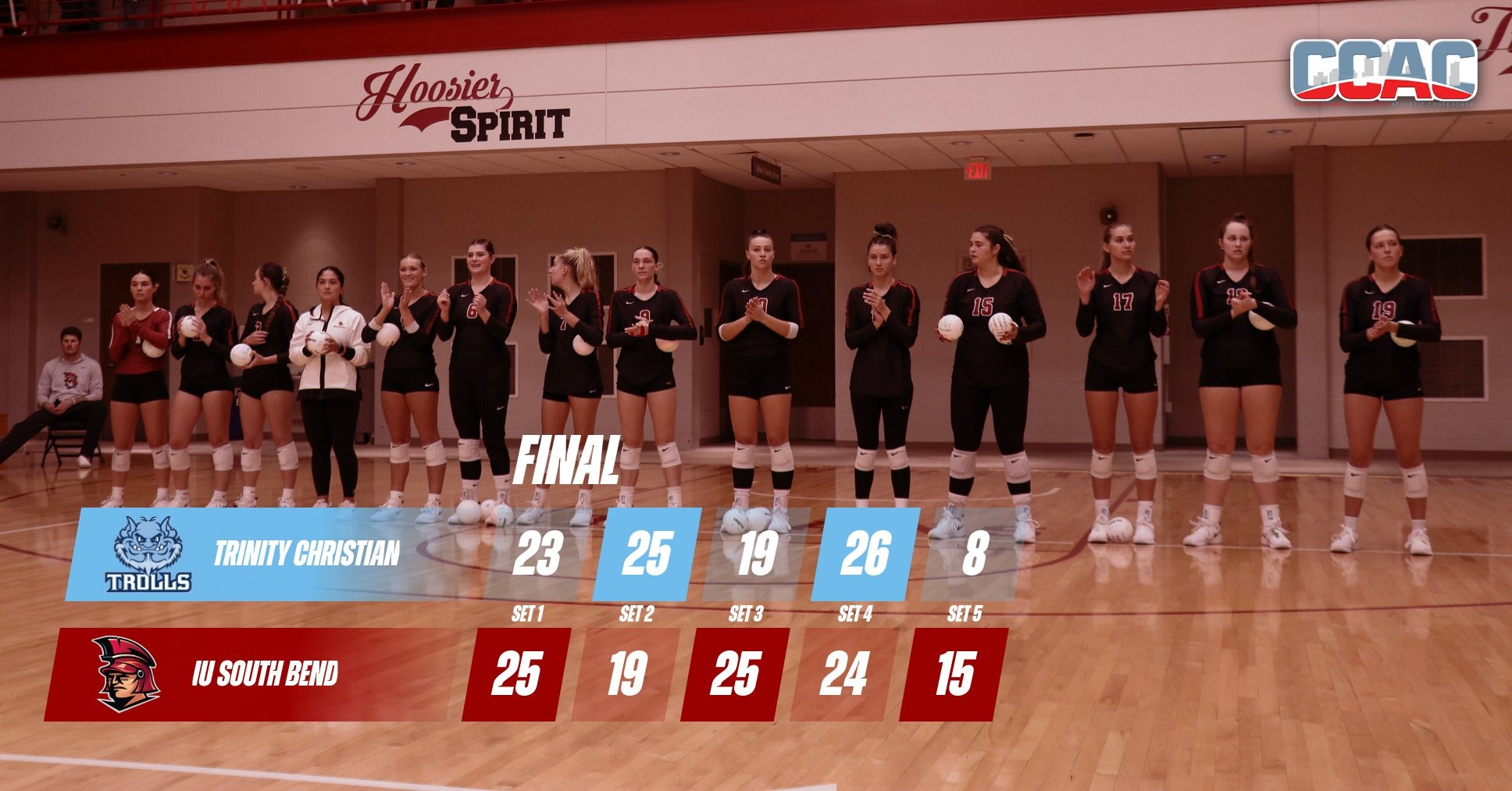 Titans defeat Trinity Christian in five sets - Indiana University South ...