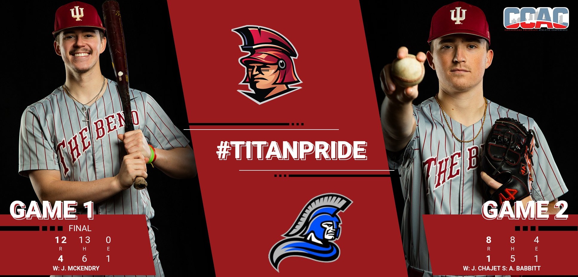 Titans take doubleheader over Trinity International, sweep season ...