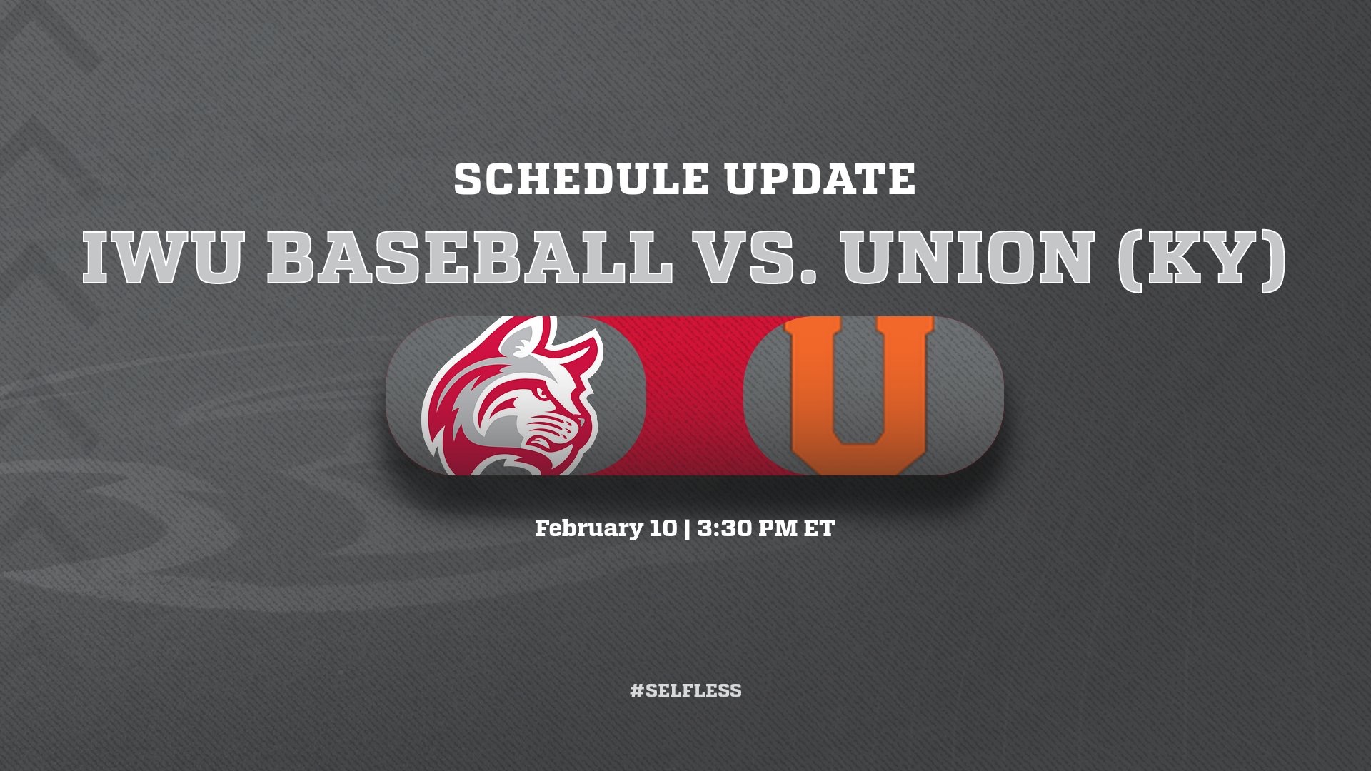 BASEBALL ADDS GAME WITH UNION - Indiana Wesleyan University