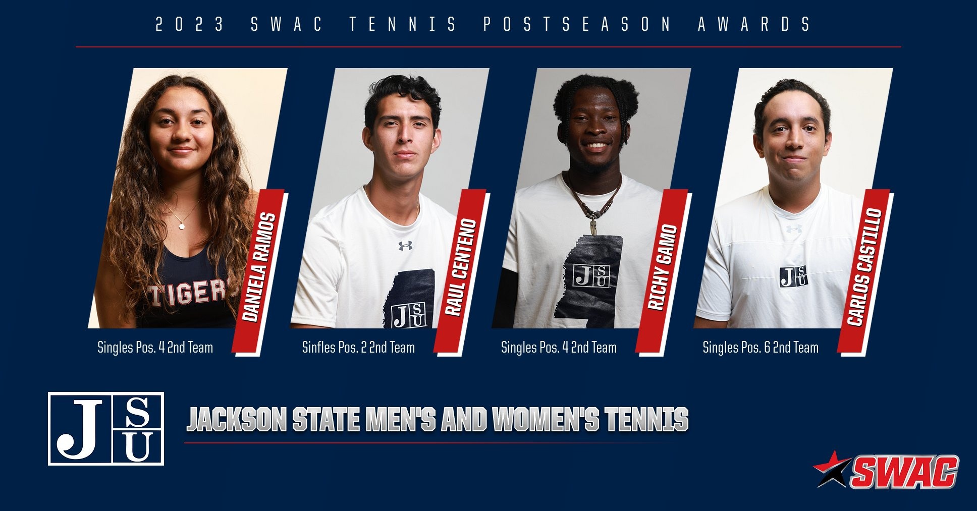 Jackson State Men's and Women Tennis Land Four on All-SWAC Postseason ...