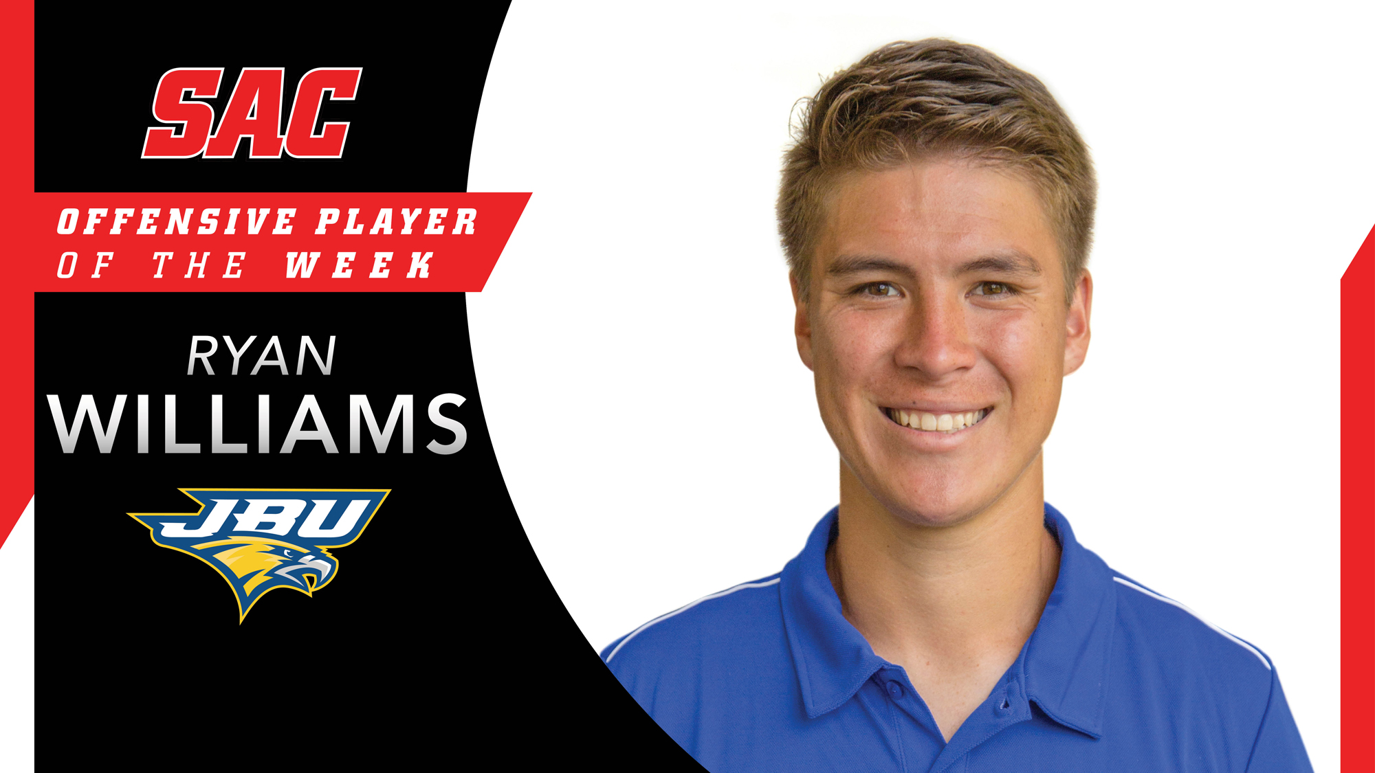 Williams Picks Up SAC Offensive Player of the Week Honors - John Brown ...