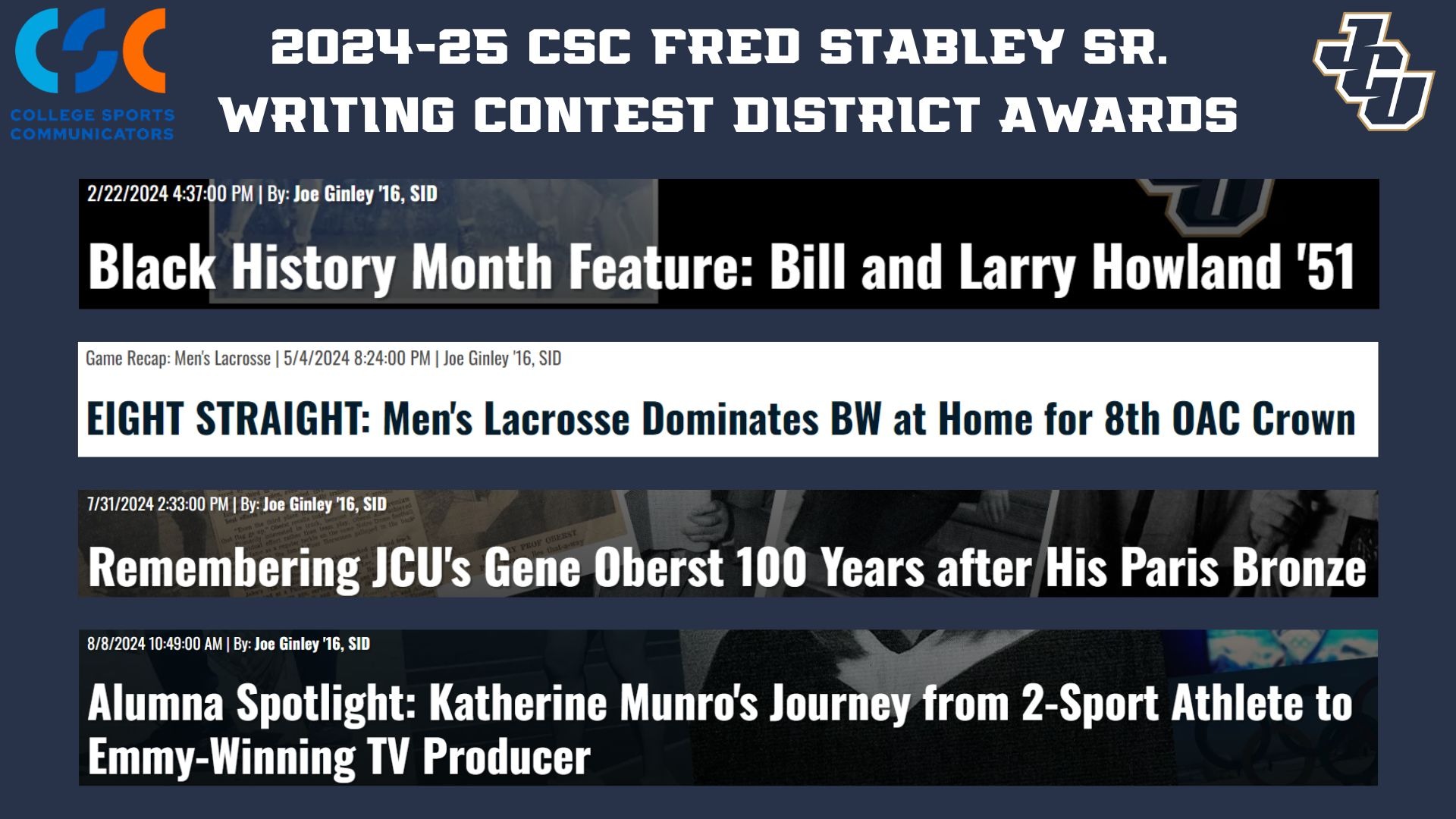 Four Blue Streaks Garner Spots on CSC Academic All-District® Men's At ...