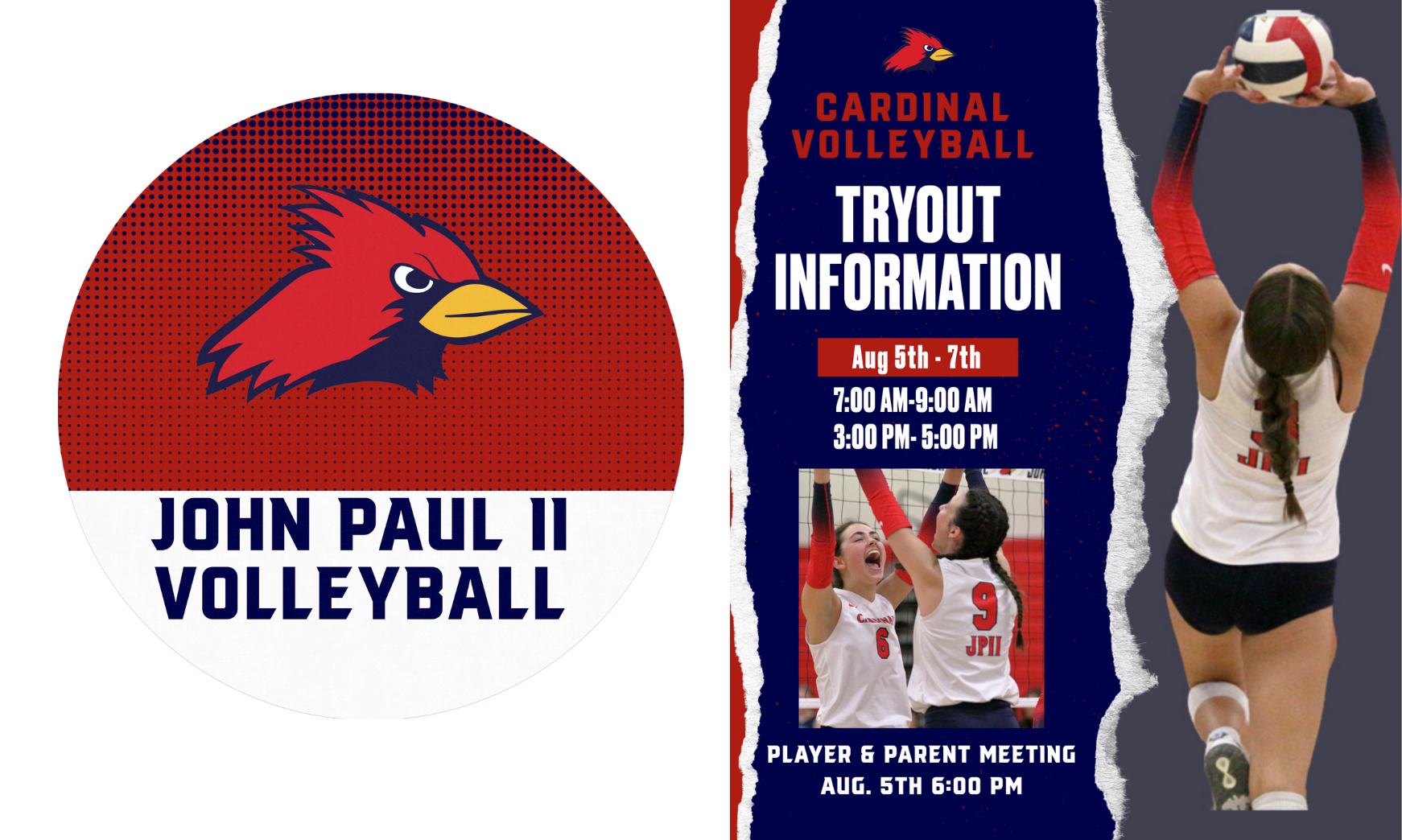 Cardinal Volleyball Earns High Academic Honor! - John Paul II High ...