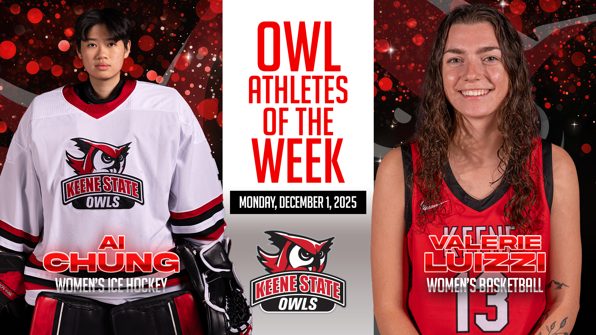 Damis, Luizzi Named Owl Athletes of the Week - Keene State College