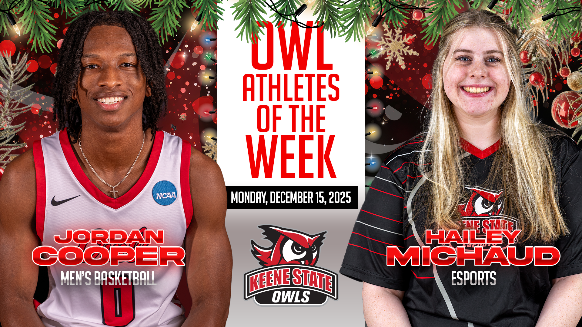 Damis, Luizzi Named Owl Athletes of the Week - Keene State College