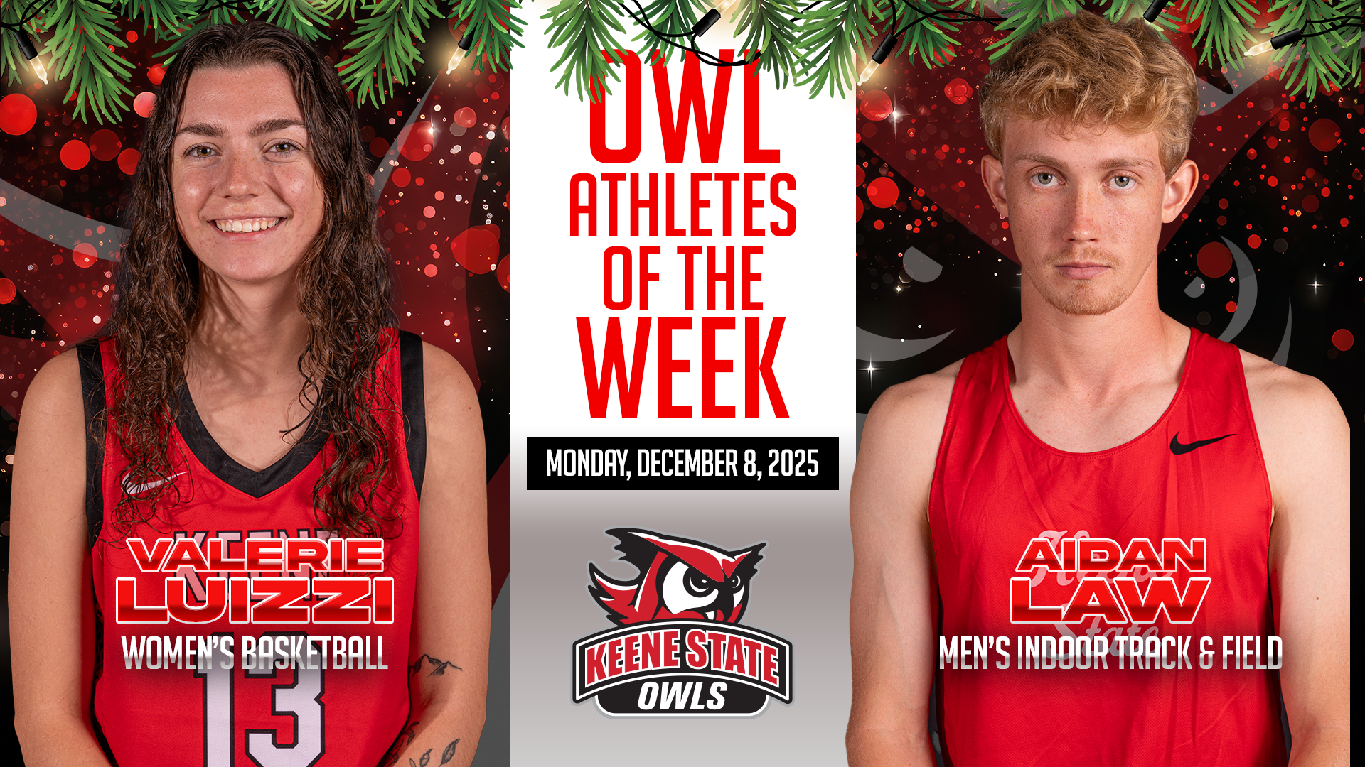 Cassidy, Shettles Named Owl Athletes of the Week - Keene State College