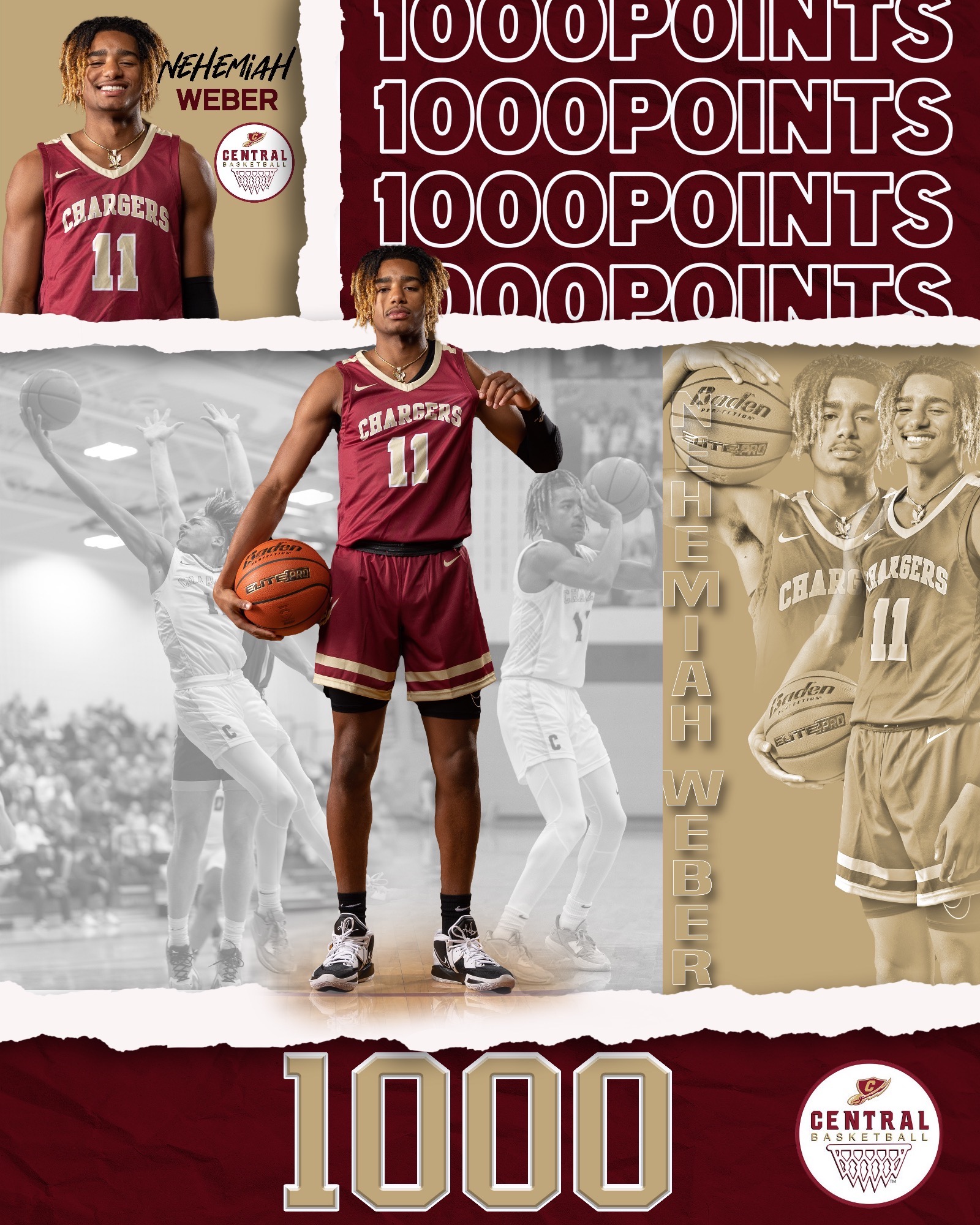 Weber Joins 1,000 Point Club - Chargers Complete Season Sweep of Byron ...