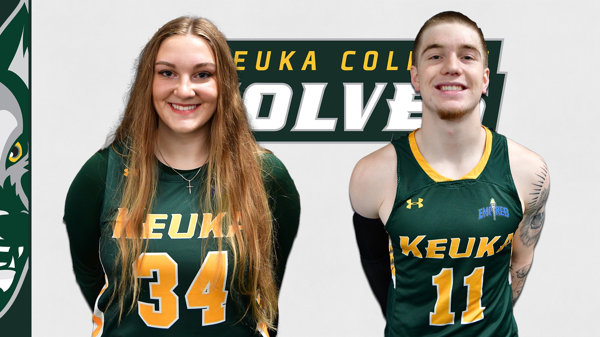 Ellis and Creek Close 2023 as Wolves of the Week - Keuka College