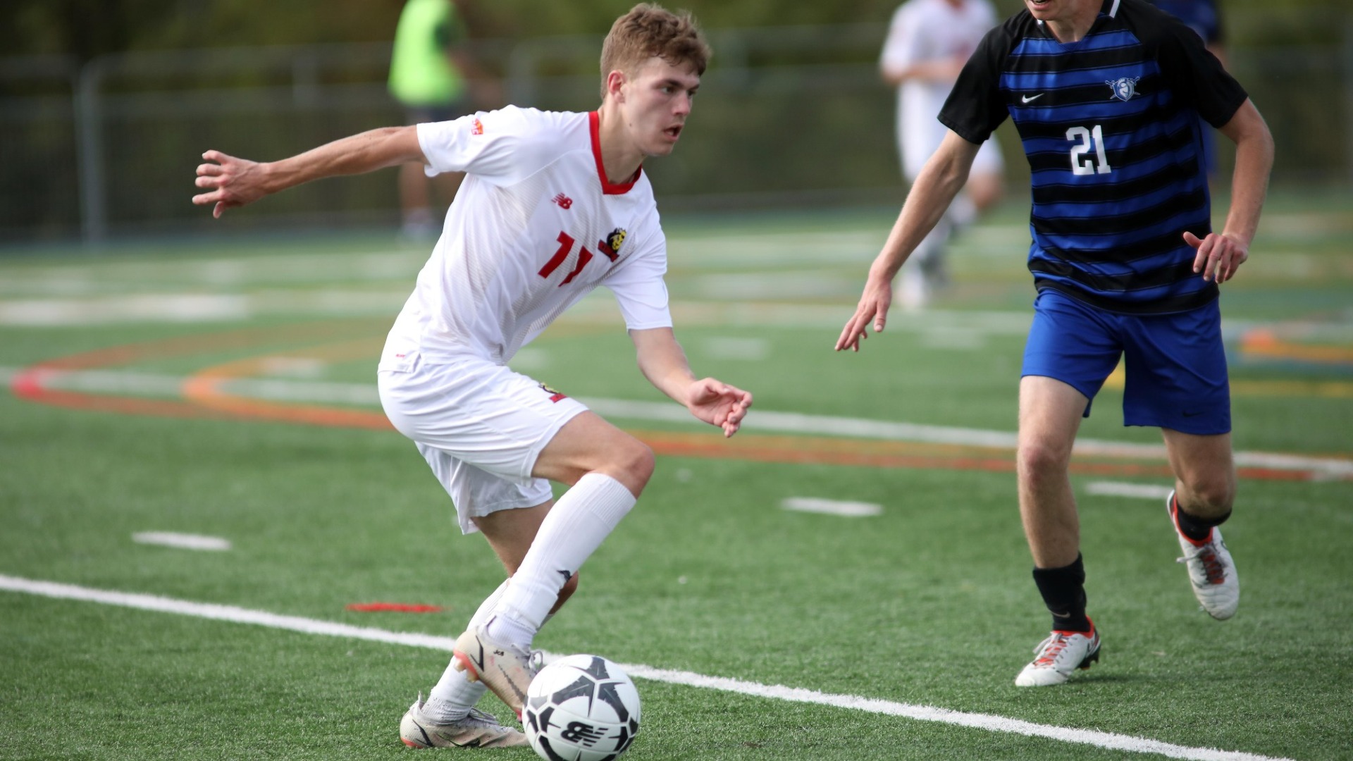 Jones Scores Twice as Men's Soccer Hands Keenan First Career Victory ...