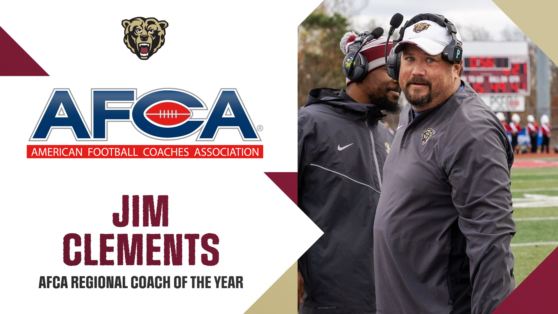 Clements named PSAC East Coach of the Year, Retter tabbed Defensive ...
