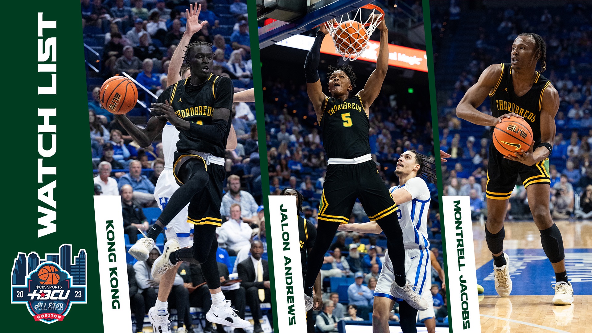 KONG KONG, JALON ANDREWS, AND MONTRELL JACOBS 2022-23 HBCU ALL-STARS ...