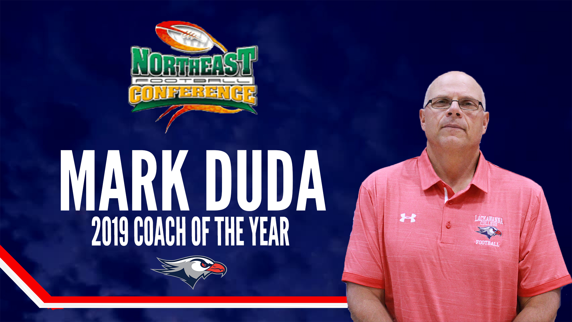 Coach Duda named NEFC 2019 Football Coach of the Year - Lackawanna College