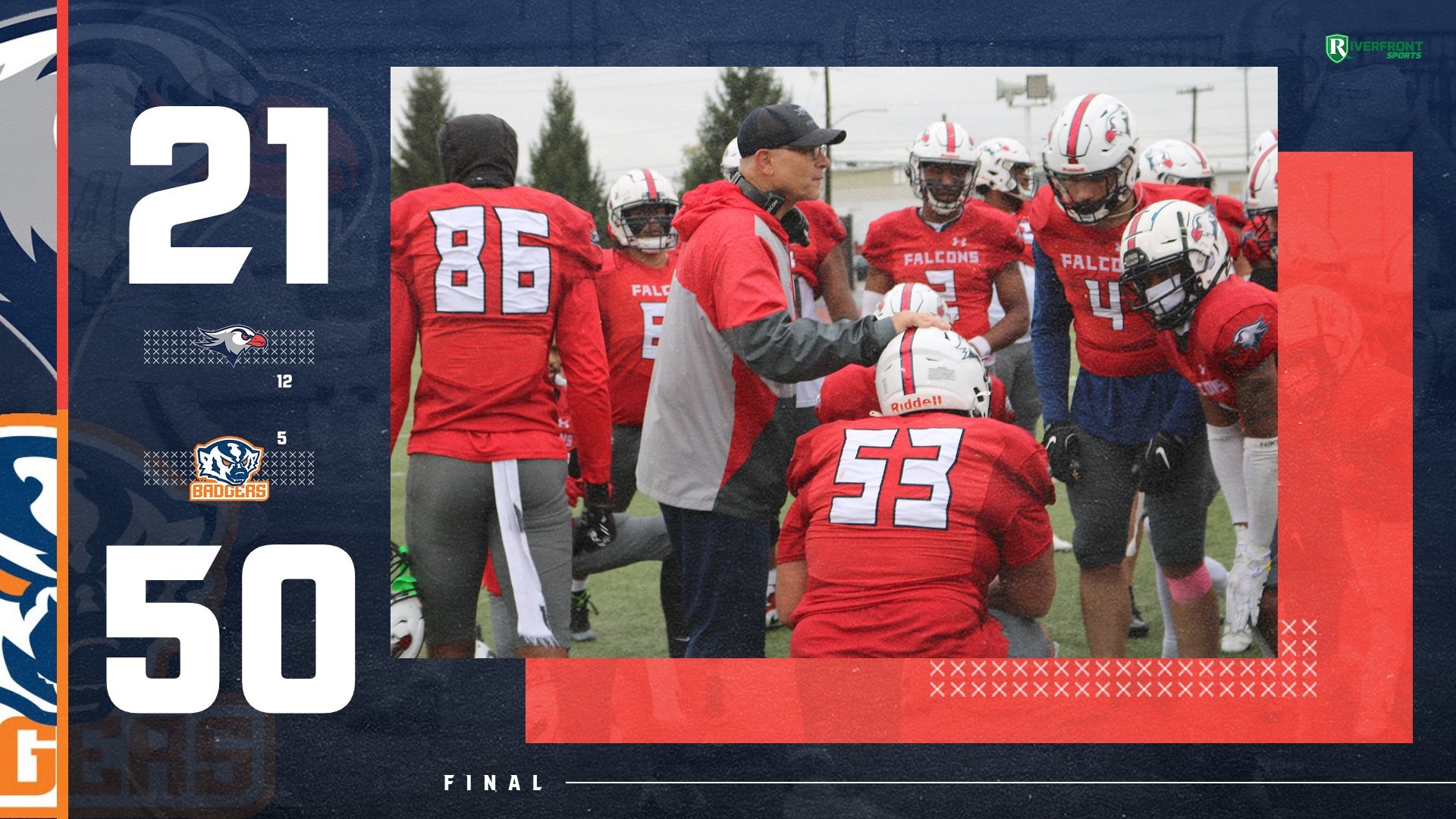 FB: Falcons Bow To Badgers In Primetime Match-Up - Lackawanna College