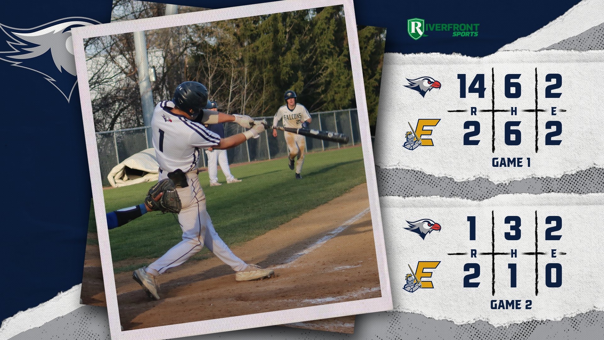 BASE: Rush Grand Slam Highlights Falcons Doubleheader Split At CCBC ...