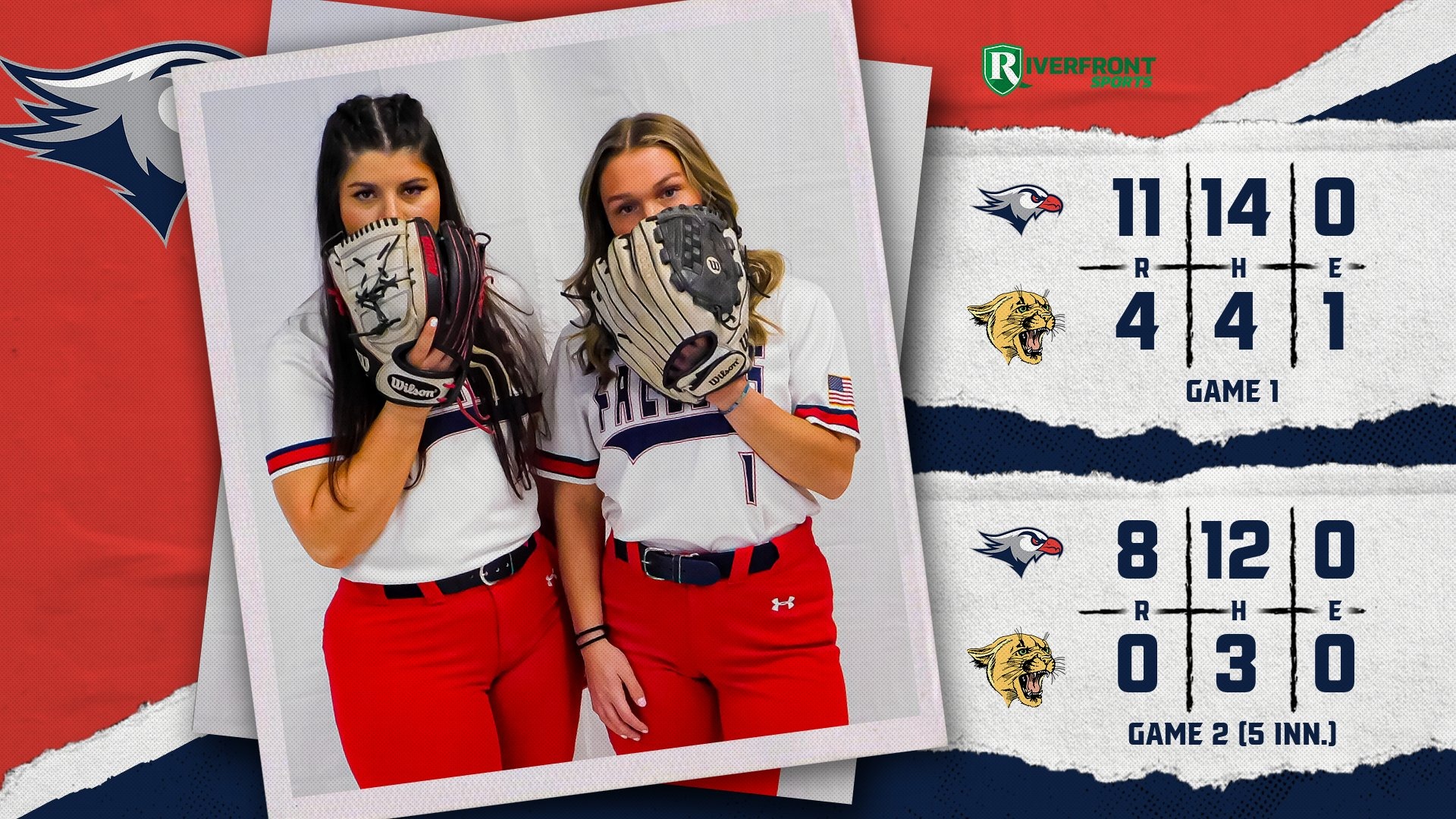 SB: Falcons Conquer Cougars In Doubleheader Triumph - Lackawanna College