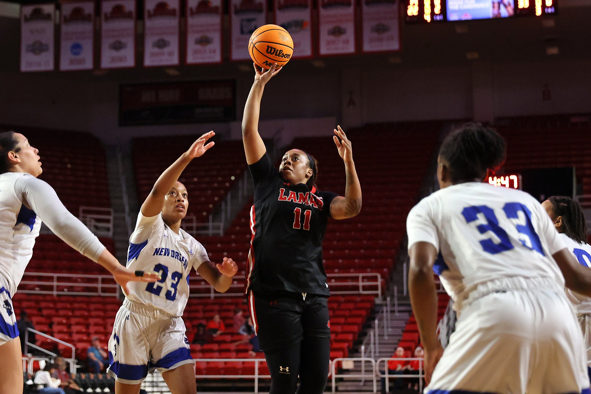 Second Half Dominance Charges Big Red to Victory - Lamar University ...