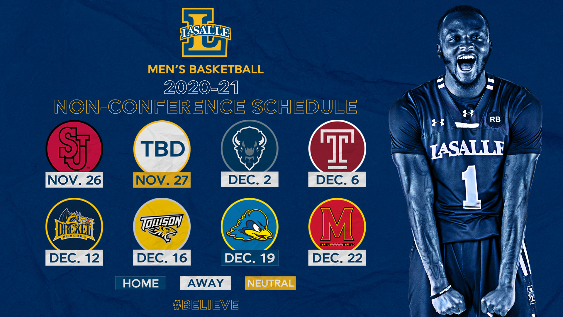 Men's Basketball Releases 2020-21 Non-Conference Schedule - La Salle ...