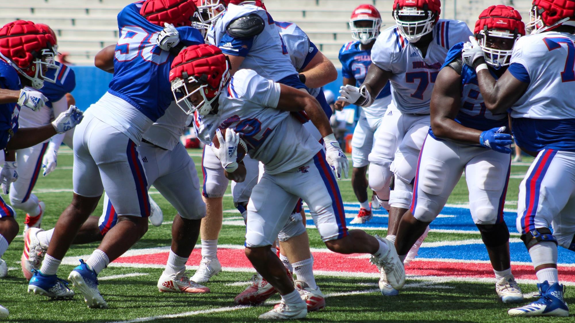 LA Tech Football Competes in Second Fall Scrimmage - LA Tech Athletics