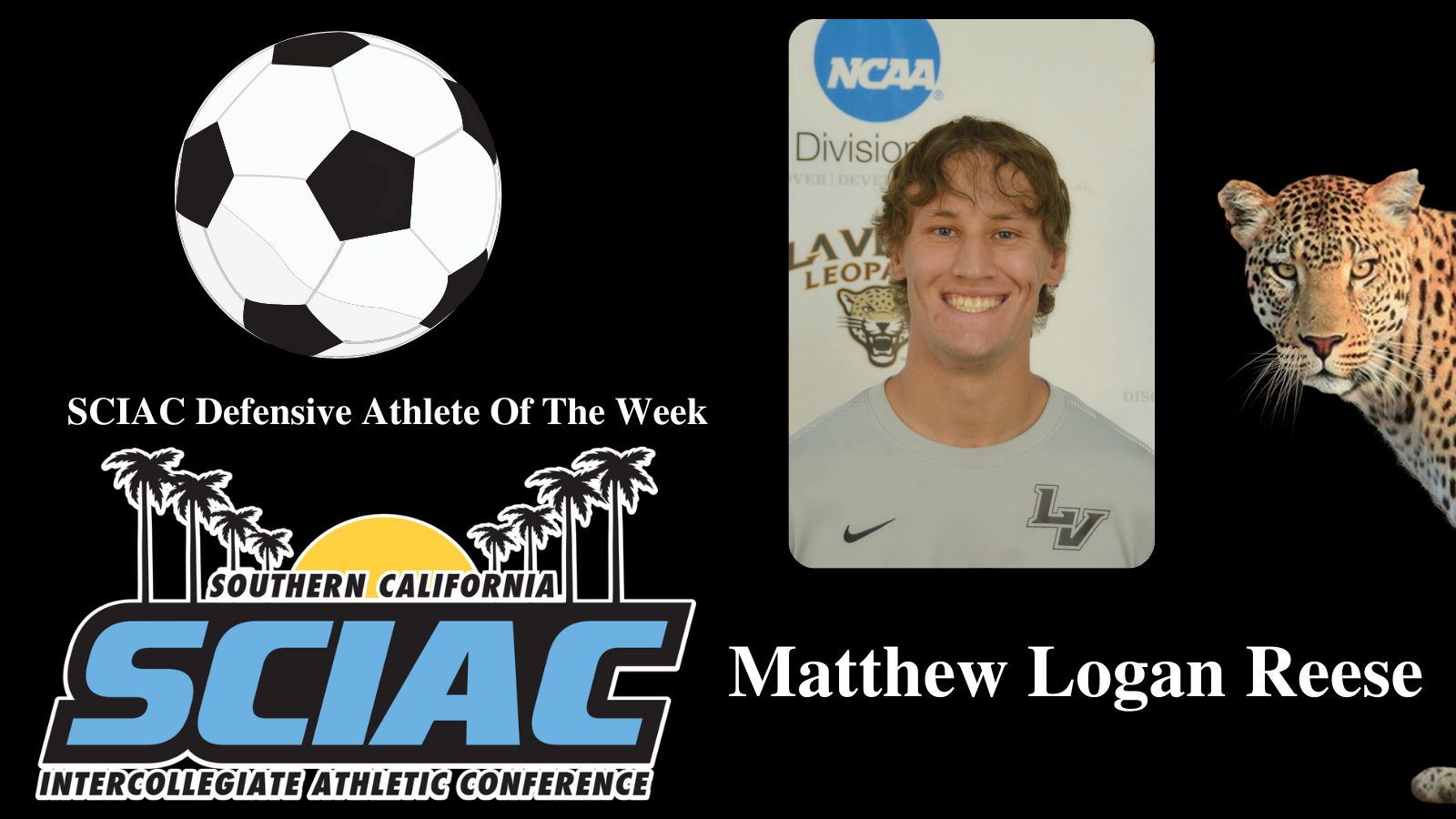 Matthew Logan Reese Named SCIAC Defensive Athlete Of The Week ...