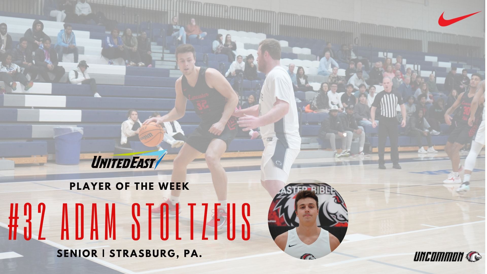 Stoltzfus Nabs Player of the Week Honors - Lancaster Bible College Athletics
