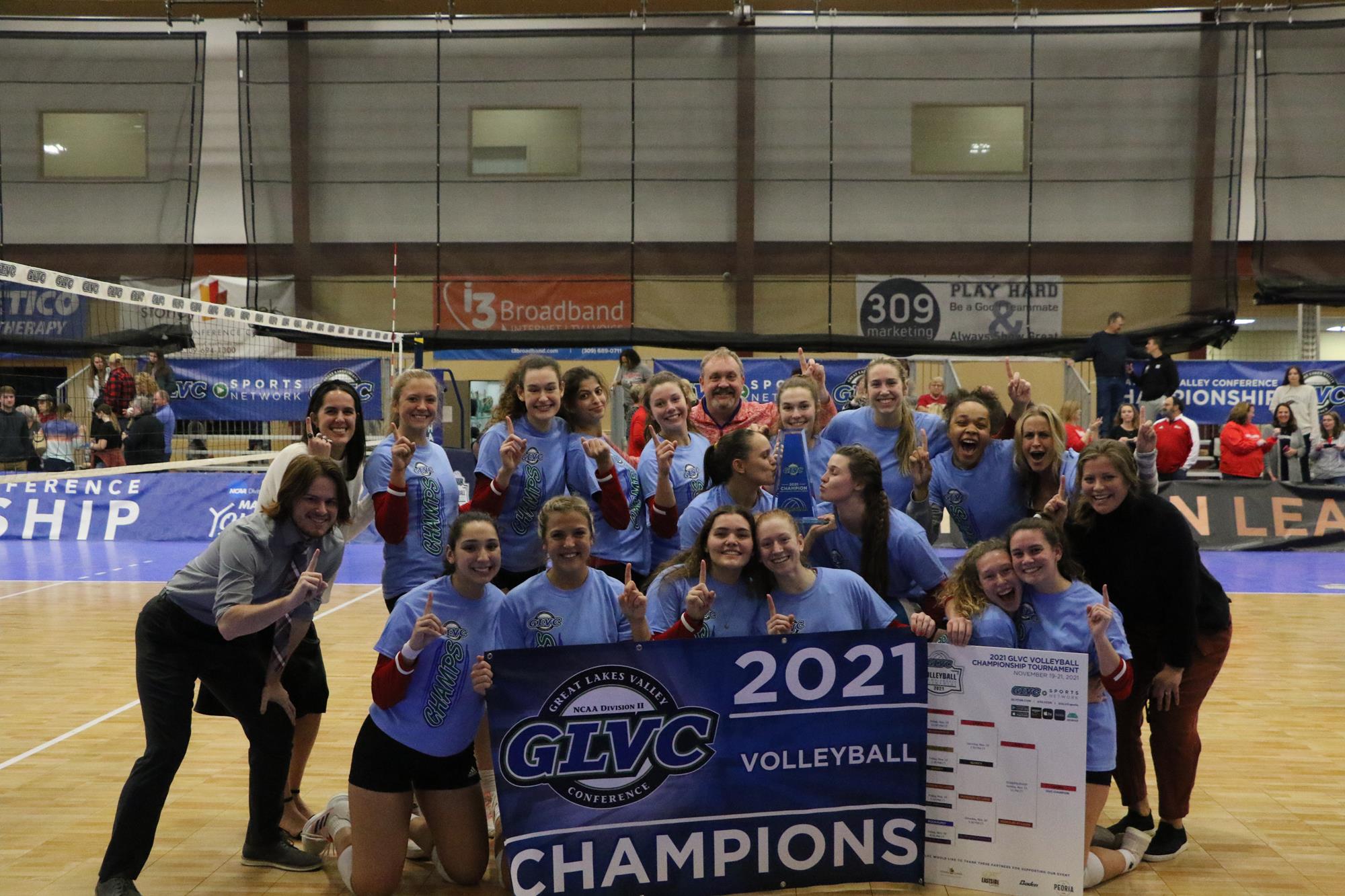 No. 21 Lewis Women’s Volleyball Rallies Past Missouri-St. Louis To Claim GLVC Volleyball Title ...