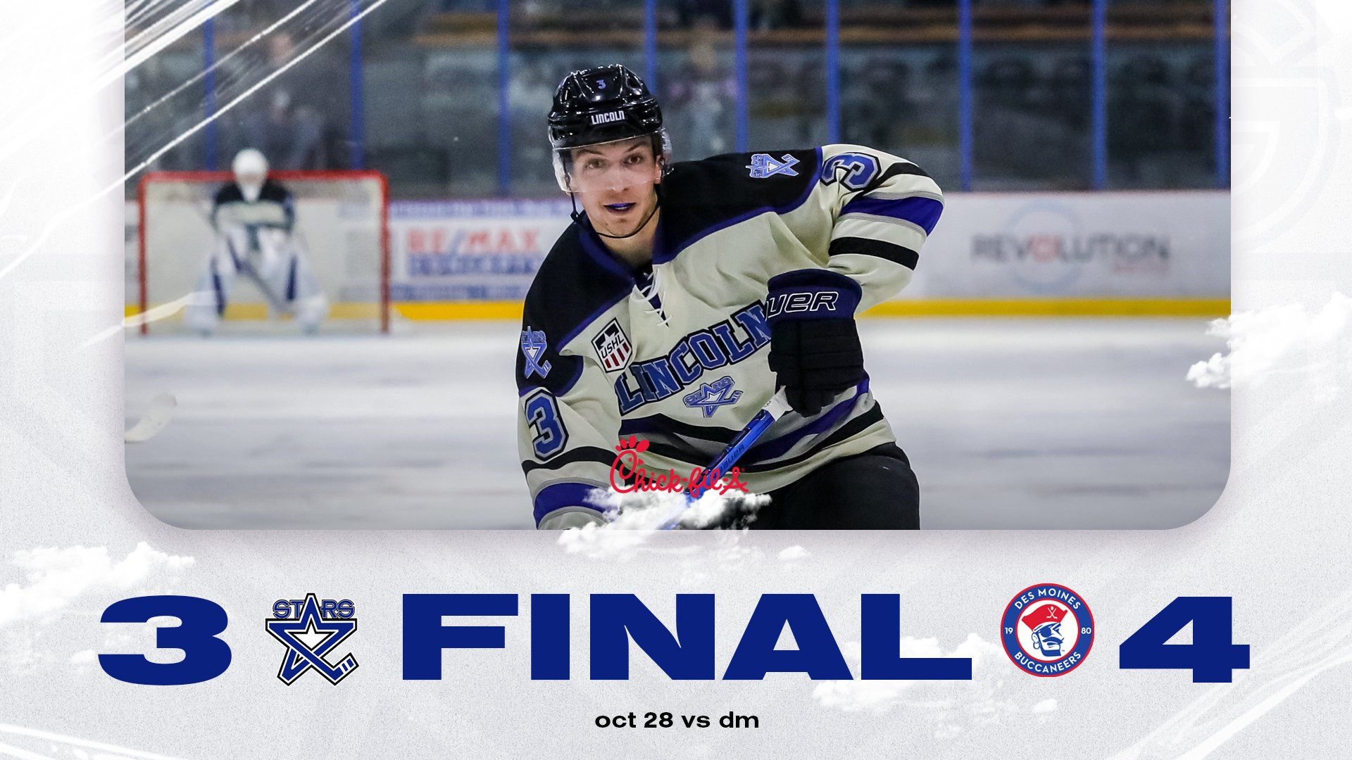 TWO-GOAL LEAD NOT ENOUGH AGAINST DES MOINES - Lincoln Stars