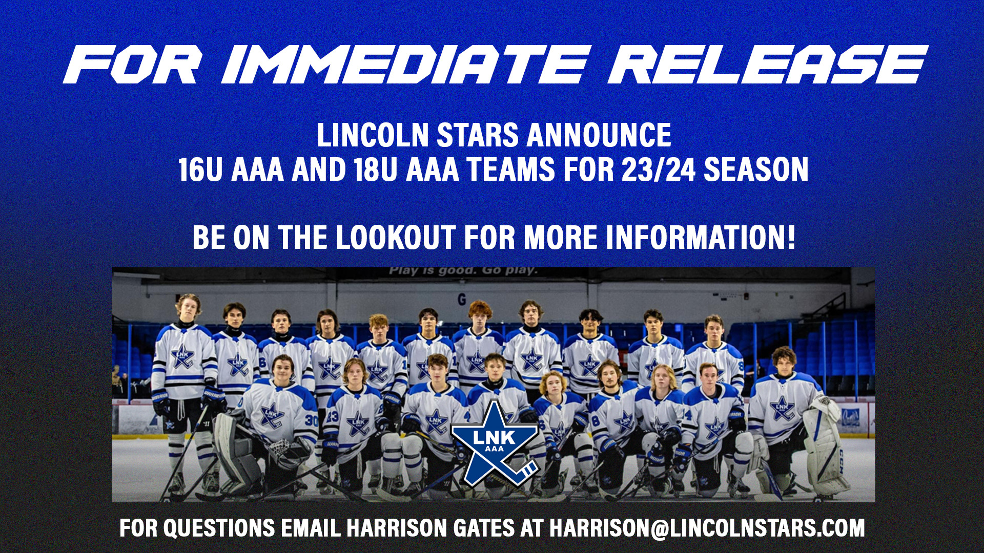 STARS ADD SECOND AAA PROGRAM FOR 2023-24 - Lincoln Stars