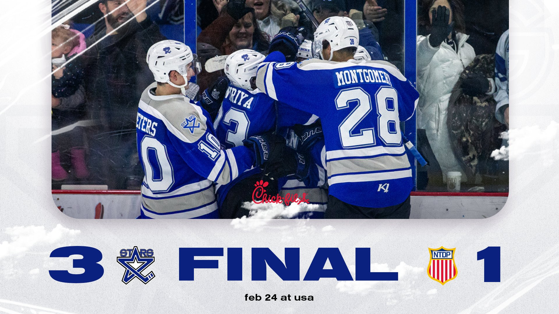 TOP LINE TALLIES THRICE, STARS BEAT NTDP - Lincoln Stars