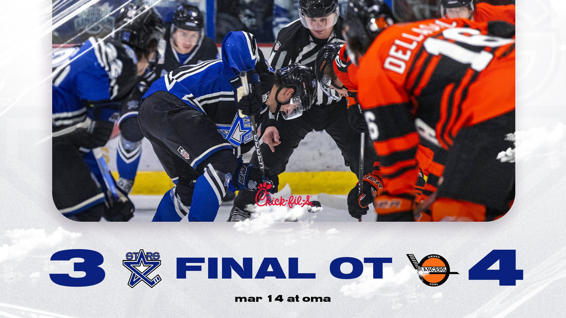 STARS RALLY LEAD TO EARN POINT, FALL TO LANCERS IN OVERTIME - Lincoln Stars