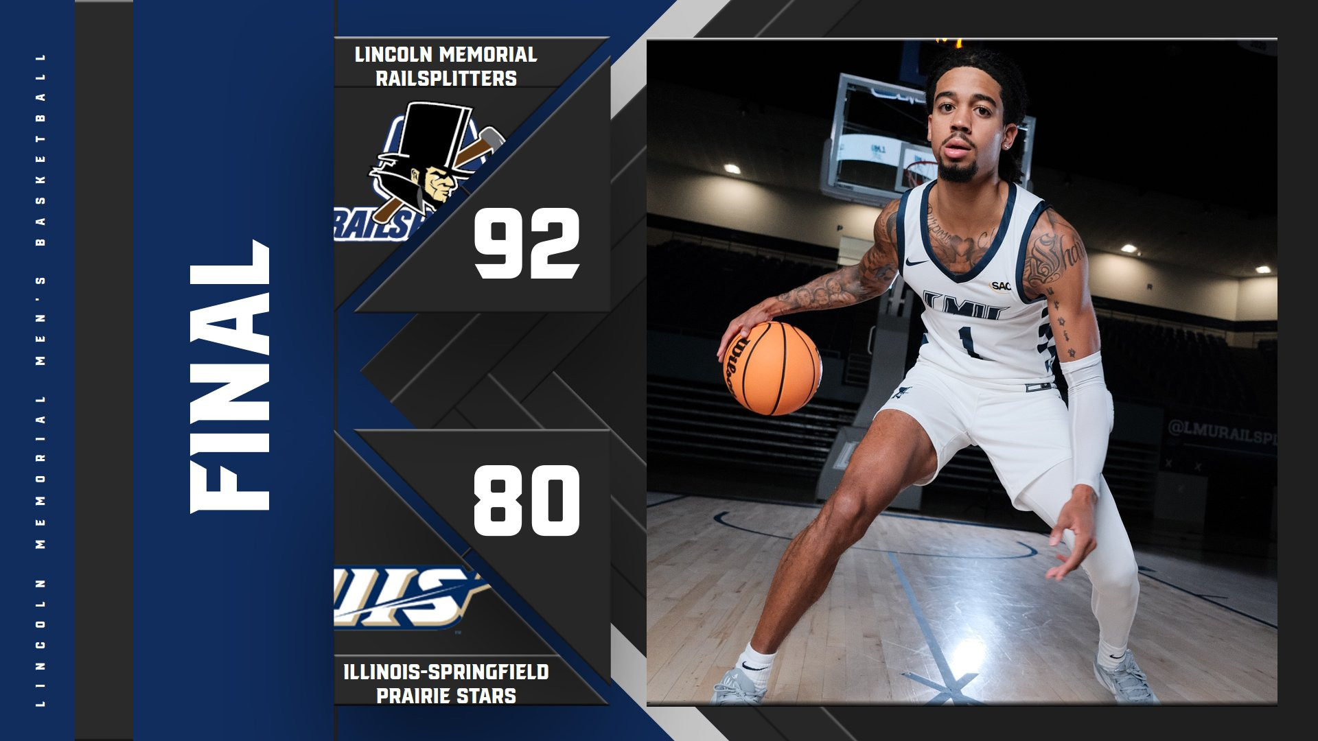 Men's basketball defeats Illinois-Springfield - Lincoln Memorial ...