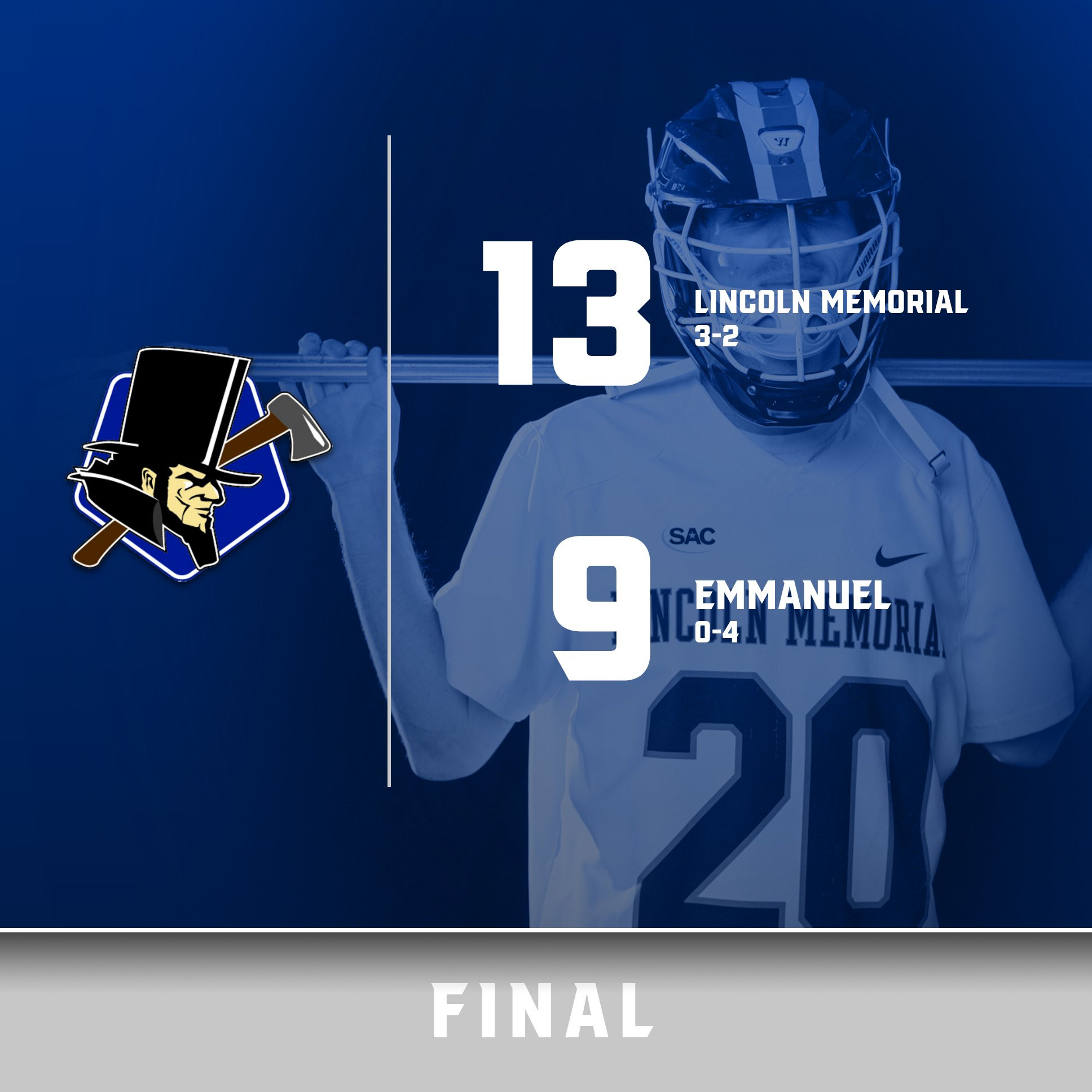 Men's lacrosse downs Emmanuel on the road - Lincoln Memorial University ...