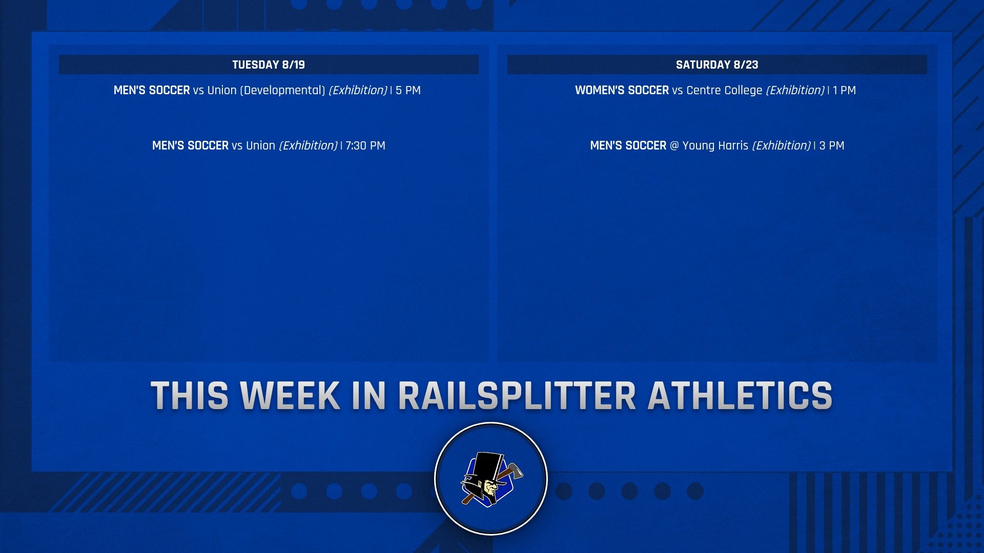 This Week In Railsplitter Athletics | Aug 25 - 31 - Lincoln Memorial ...