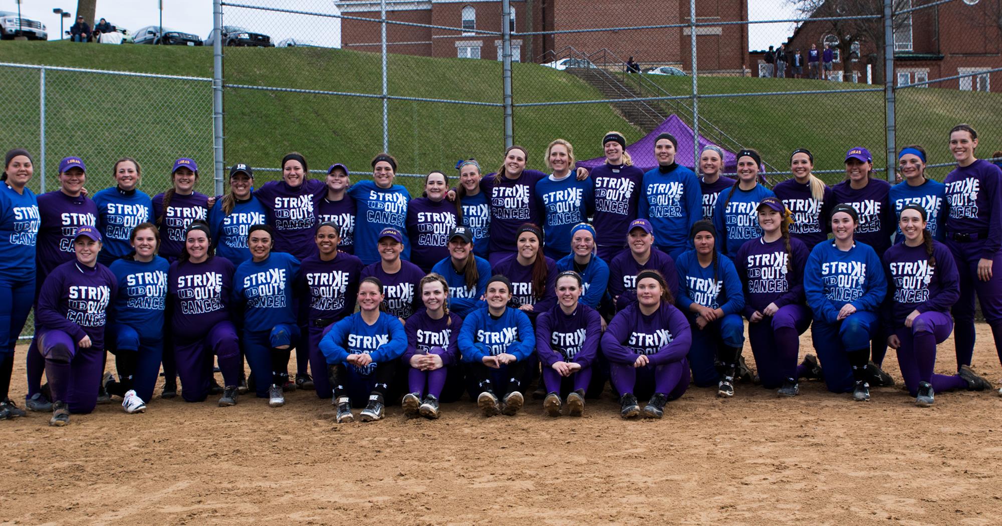 Duhawks Strikeout Cancer in Sweep Over Dubuque - Loras College Athletics