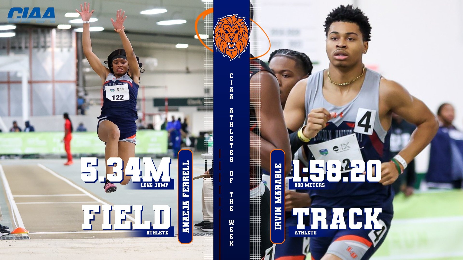 Marable & Ferrell Capture CIAA Track & Field Athletes Of The Week ...