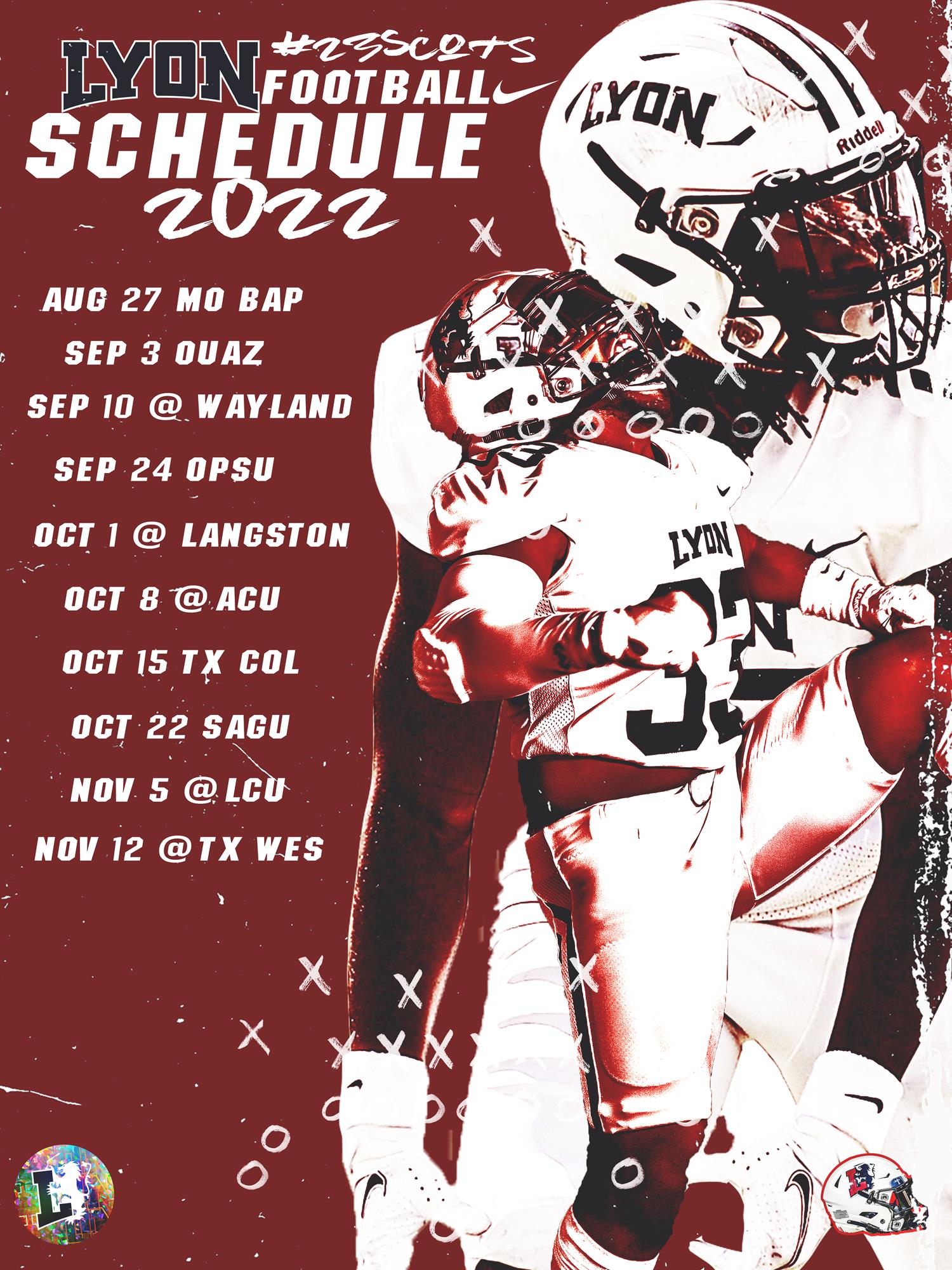 Scots release 2022 football schedule - Lyon College