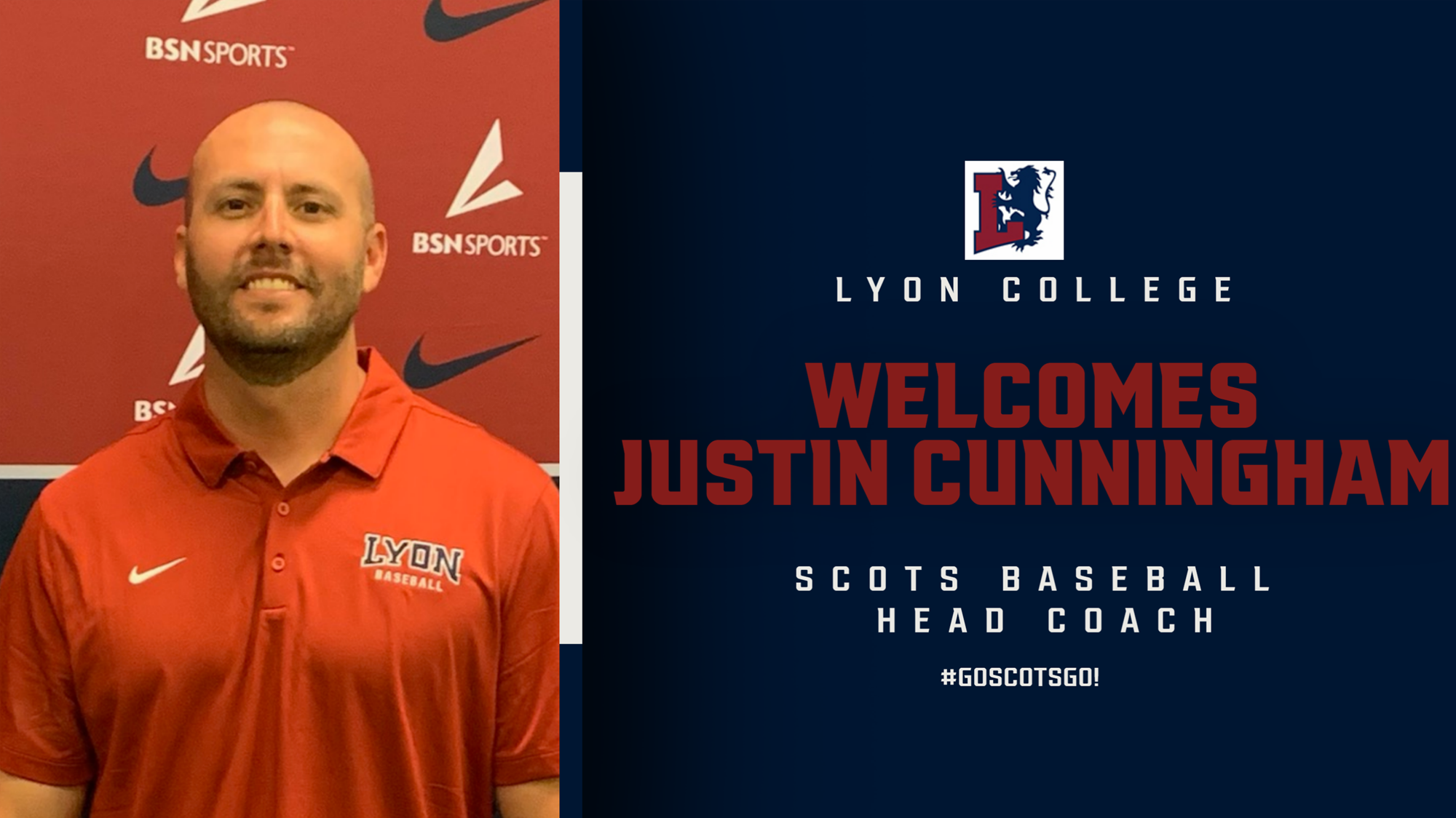 Cunningham named as Scots new baseball head coach - Lyon College