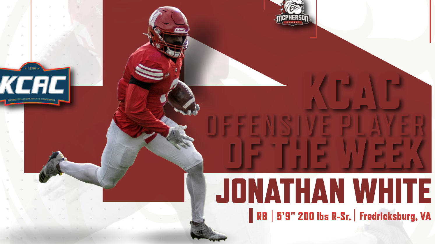 Jonathan White named offensive player of the week - McPherson College ...