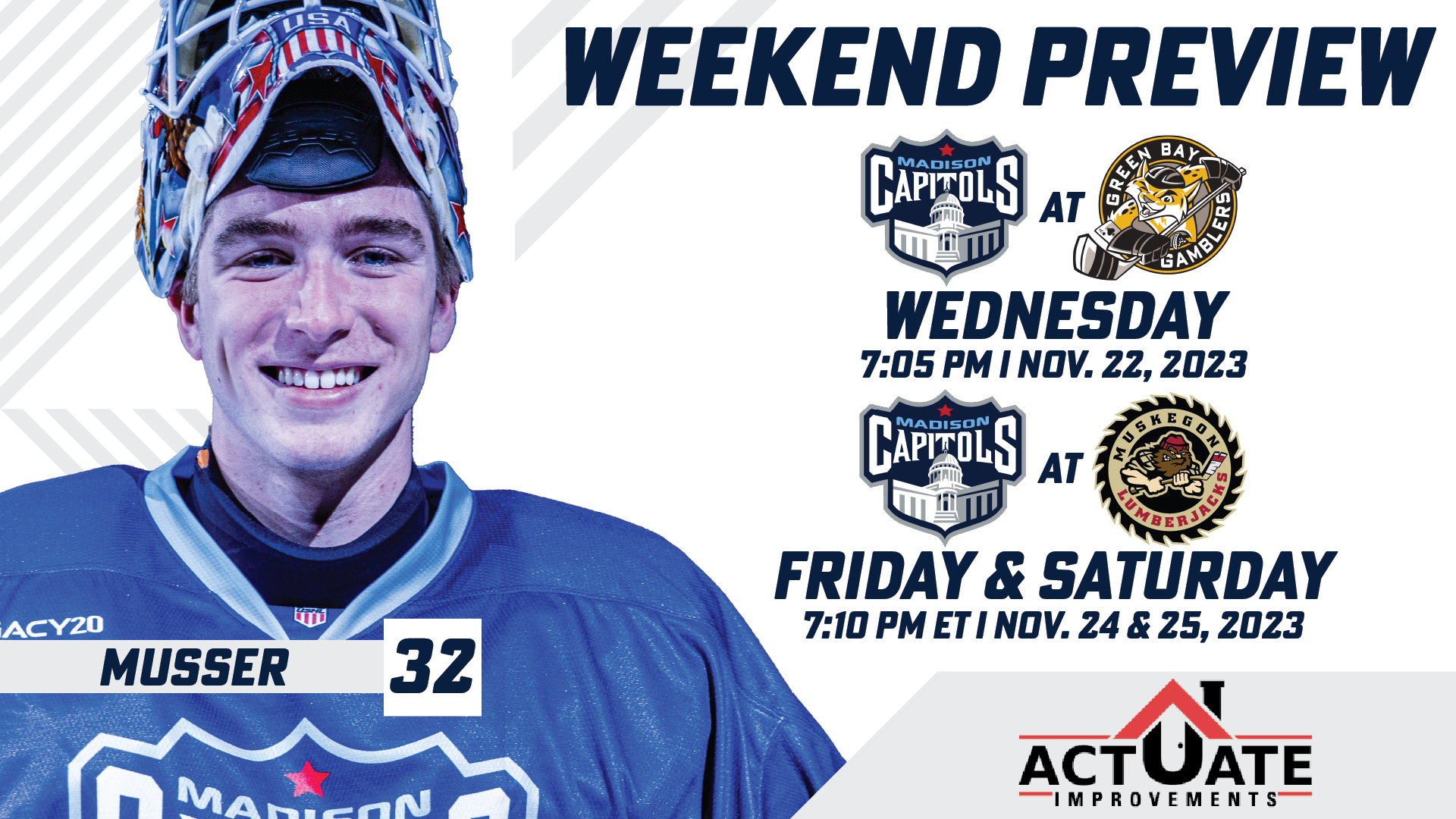 Weekend Preview: Capitols Celebrate Thanksgiving With Three Games on ...