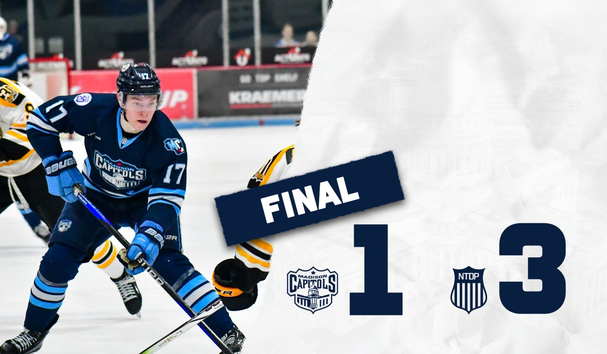 Caps Fall 3-1 to U17s to Finish Season Series - Madison Capitols