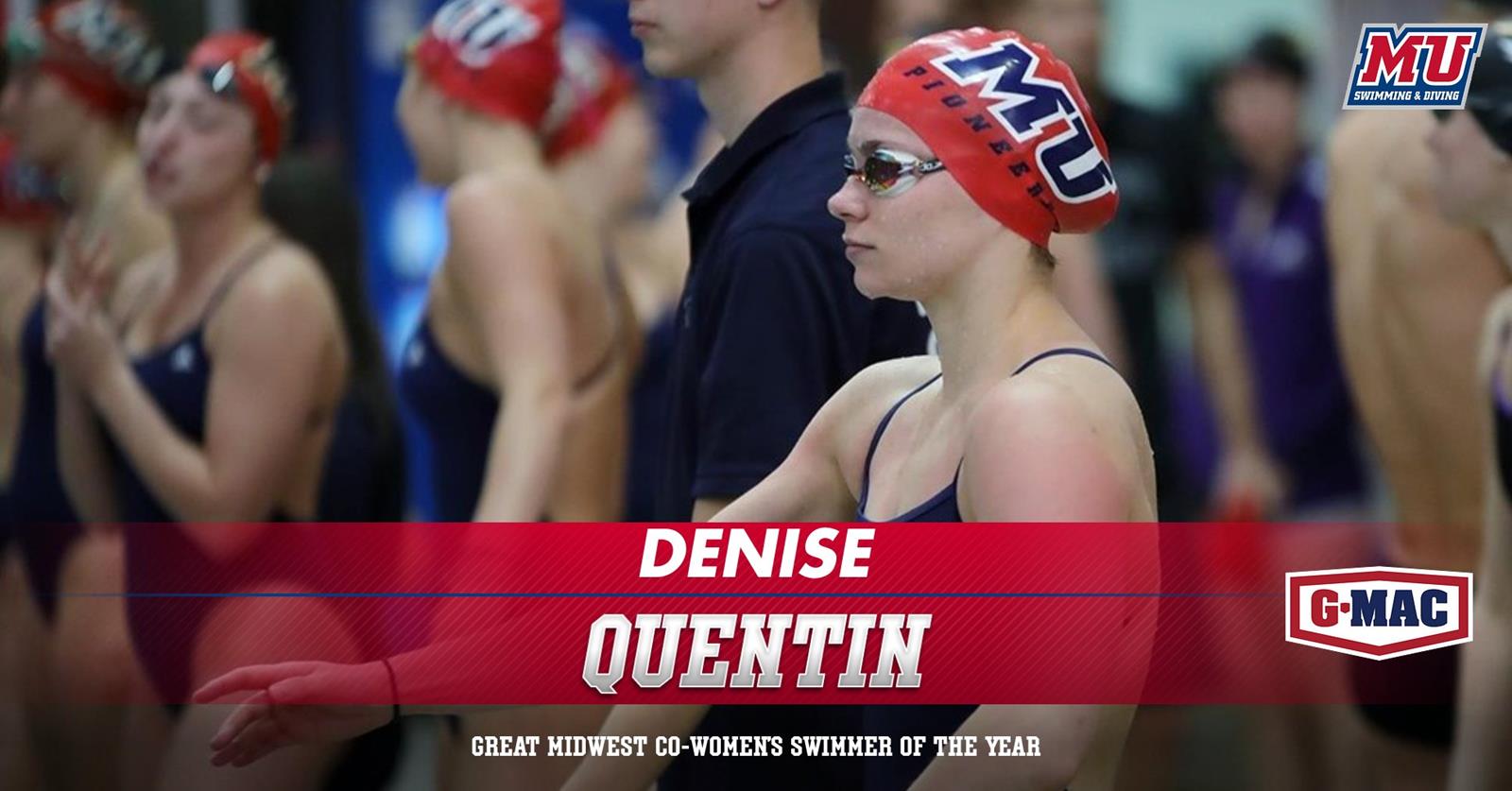 Denise Quentin Named Great Midwest Co-Women's Swimmer of the Year ...