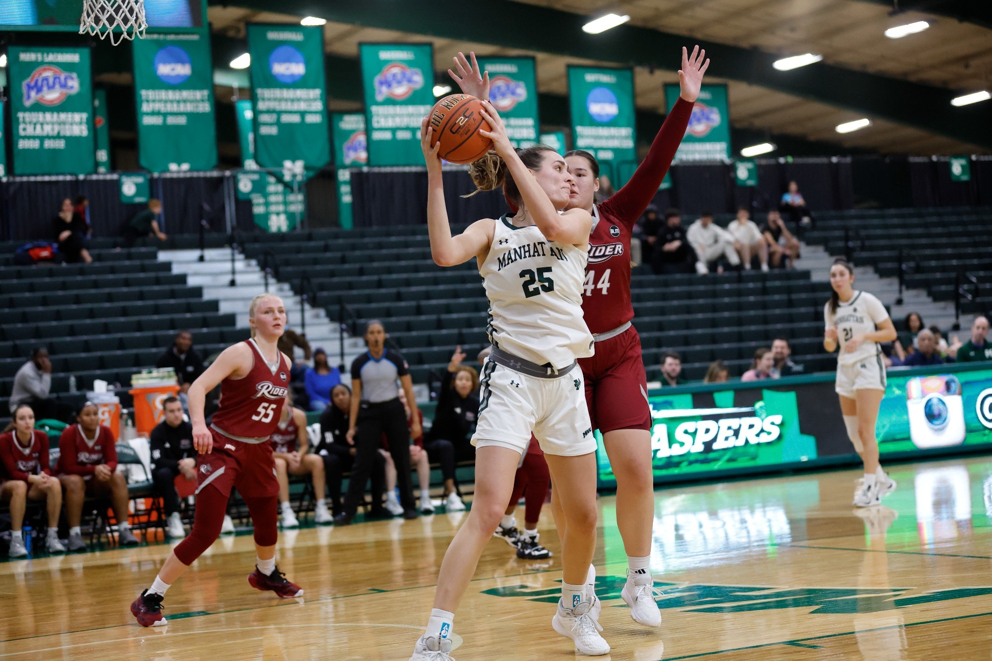 Women’s Hoops Sweeps the Weekend, Tops Canisius, 58-55 - Manhattan ...
