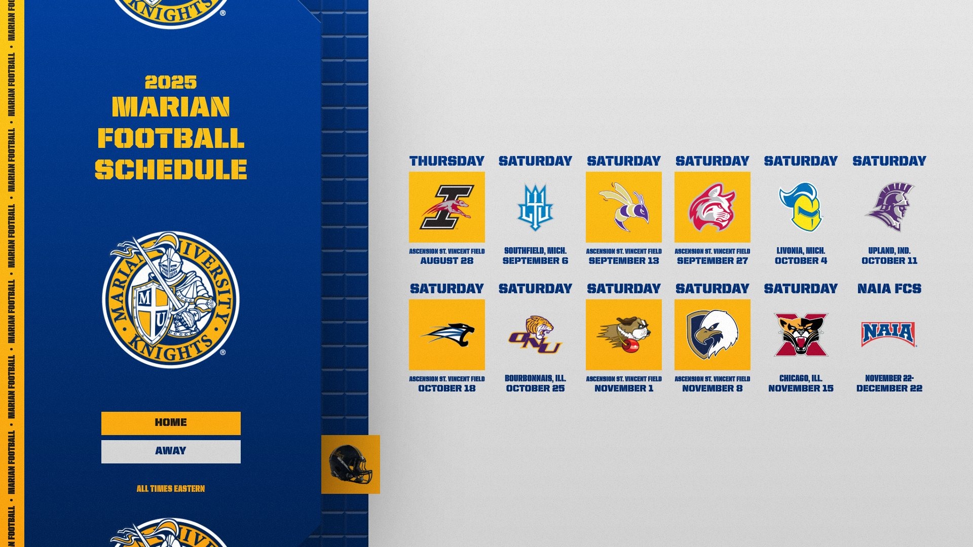 Marian Football Announces 2025 Signing Class on National Signing Day ...