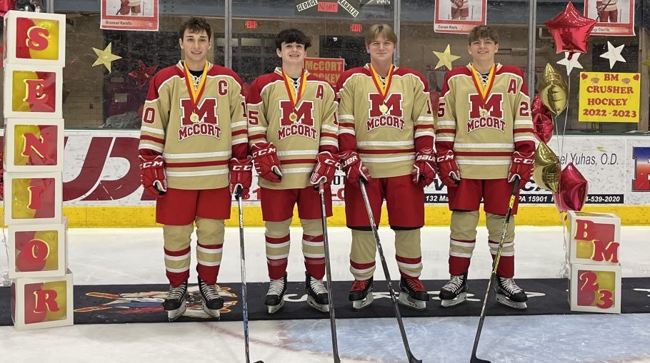Varsity Hockey Senior Night: Bishop McCort 6, Mars 1 - Bishop McCort ...