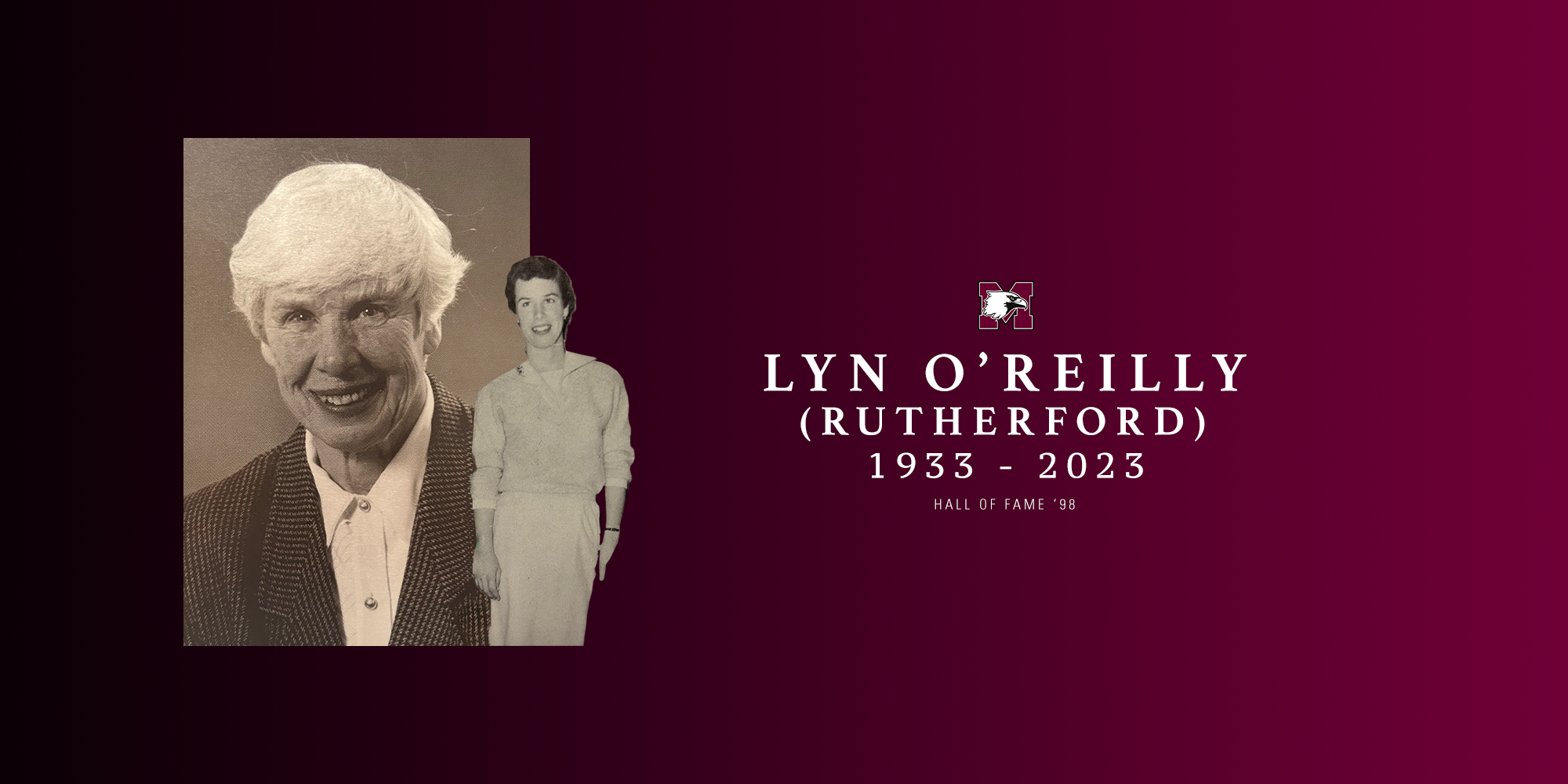 Lyn O'Reilly (Rutherford), former Director of Women's Athletics & Hall ...