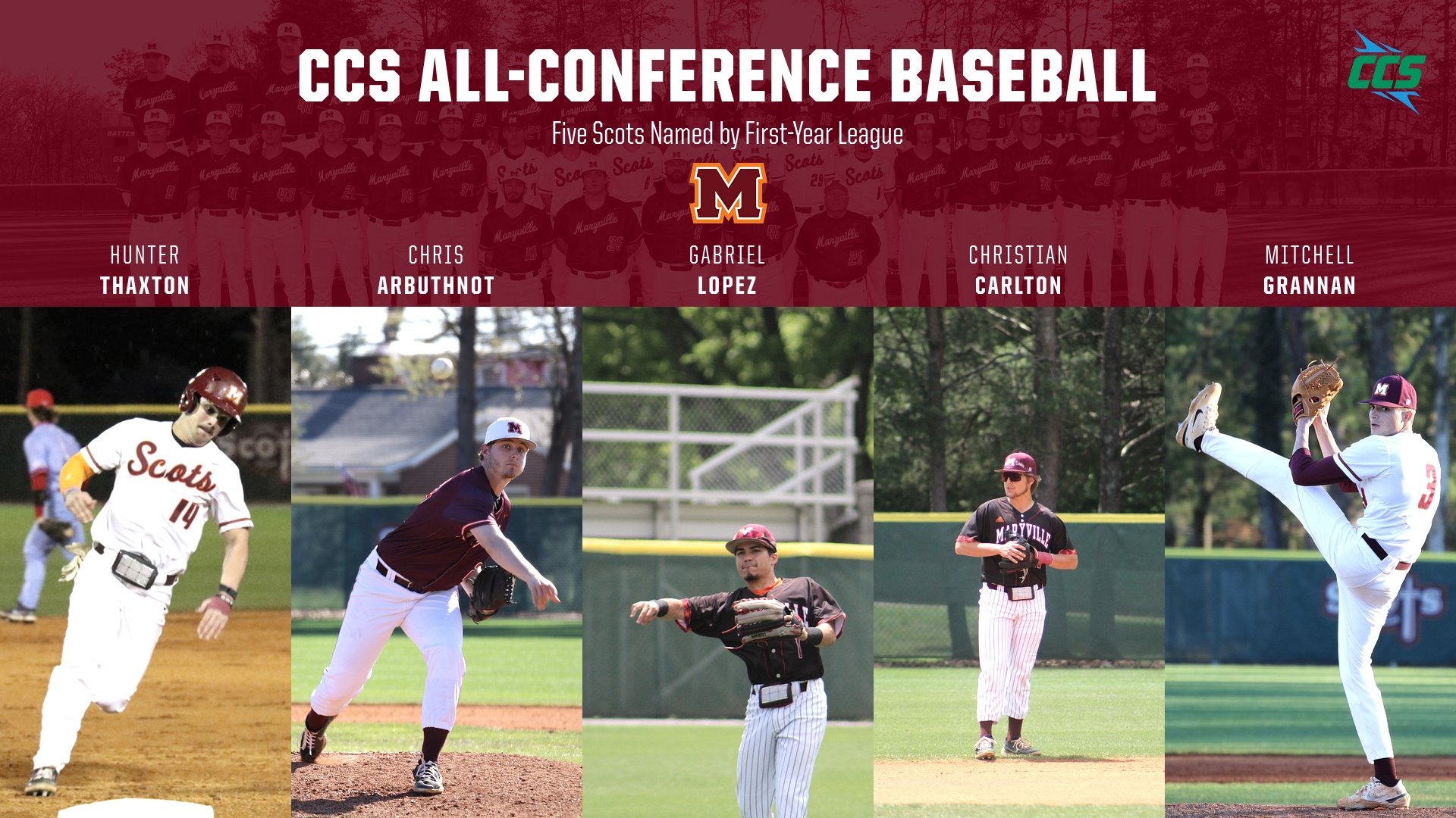 Five Scots Recognized by CCS - Maryville College