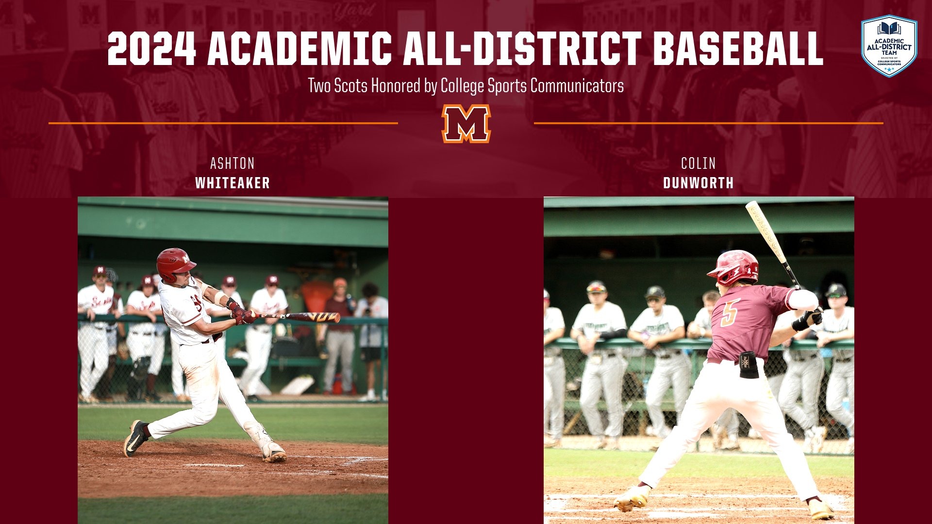 Two Scots Tabbed to CSC Academic All-District - Maryville College
