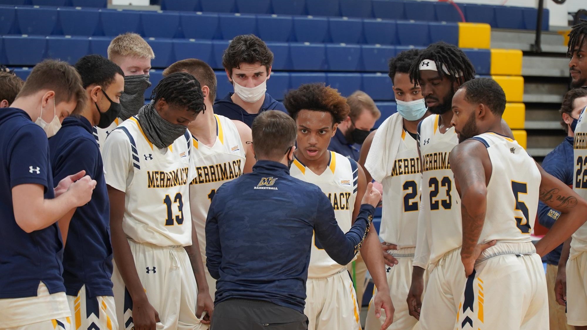Men’s Basketball Wins Overtime Thriller vs. Sacred Heart - Merrimack ...