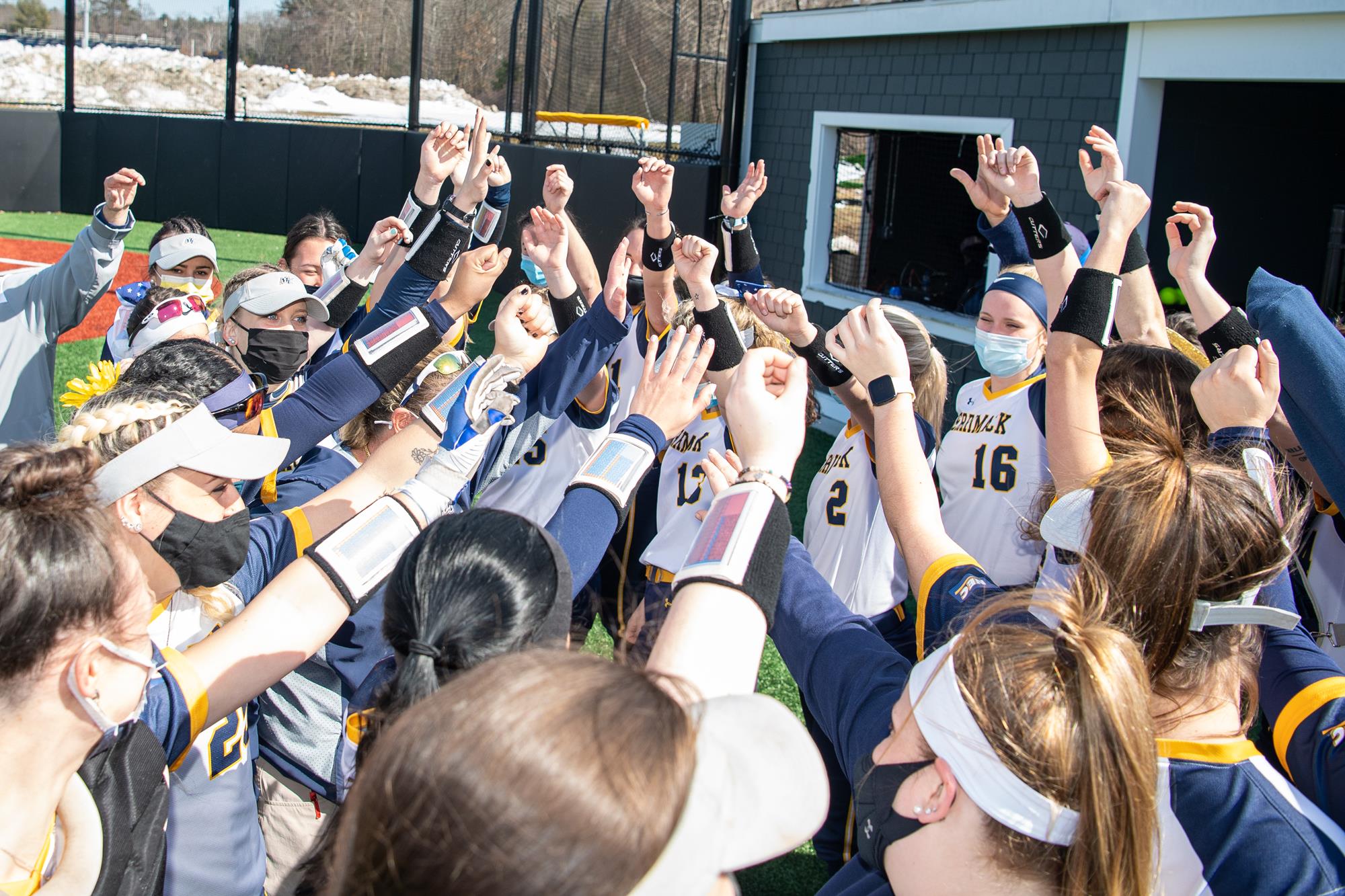 Softball Sweeps Season Opener - Merrimack College Athletics